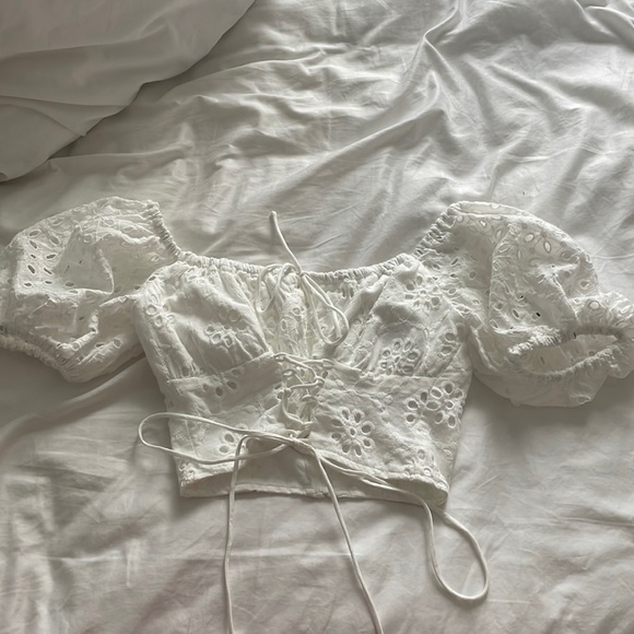 saboluxe | Tops | Saboluxe Lucien Be Eyelet Top | Poshmark